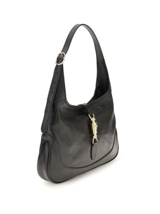 Gucci Womens Shoulder Bag Jackie 1961 Black Leather Calf