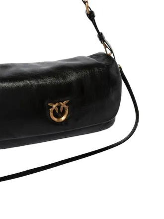 Pinko Womens Shoulder Bag Black Calf Leather - Shoulder-Bags