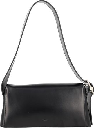Osoi Womens Shoulder Bag Folder Brot Black Cow Leather
