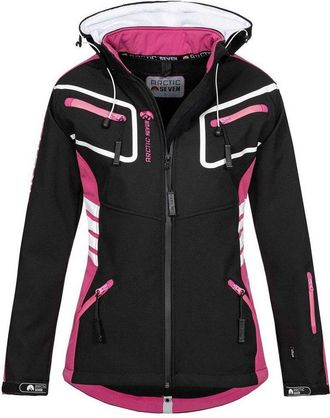Arctic Seven Softshelljacke Arctic Seven Damen Softshell Jacken AS185 mit abnehmbarer Kapuze