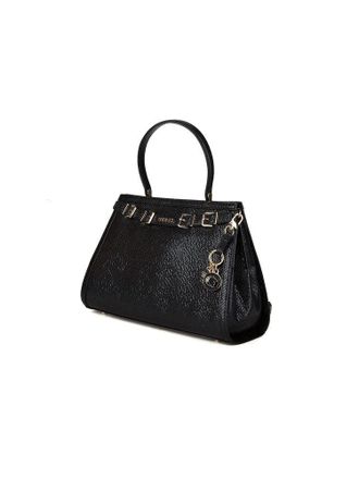 Guess Womens Satchel Bag Black Polyurethane - Satchel-Bags