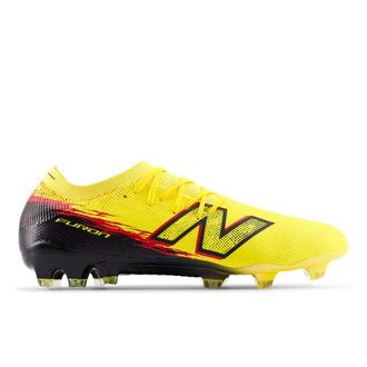 New Balance Unisexe Furon Elite FG V8 en Jaune/Noir/Rouge, Taille 44.5 Extra-Large