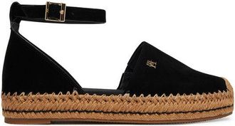 Tommy Hilfiger Espadrilles Th Platform Espad Suede Strap FW0FW09144 Schwarz