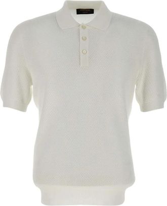 Gran Sasso Gestricktes Poloshirt - Wei&szlig;