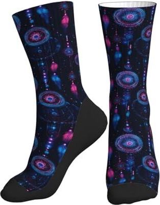 Generic Plumes Colorées Unisexe Chaussette De Travail Durabilité Chaussettes De Sport Chaudes Socquette DÉquipage Pour Cyclisme Extérieur Voyager