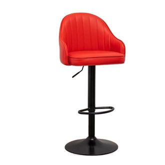 Generic Barhocker, Tresenhocker aus Metall, PP-Hocker, verstellbare 360&deg;-Drehhocker mit R&uuml;ckenlehne, f&uuml;r Zuhause und K&uuml;che