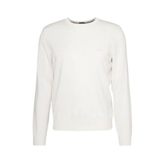 HUGO BOSS Stilvoller Wollpullover mit Rundhalsausschnitt - - Knitwear - Herren - Wei&szlig; - 2XL
