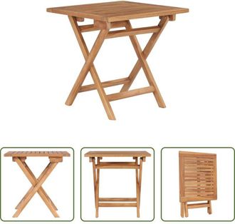 vidaXL Table ext&eacute;rieure - Table pliable de jardin 45x45x45 cm Bois de teck solide