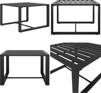 vidaXL Couchtisch Aluminium Anthrazit - Aluminium Couchtisch - Gartenm&ouml;bel - Lounge Set - Outdoor M&ouml;bel - Sitzgruppe - Home & Living