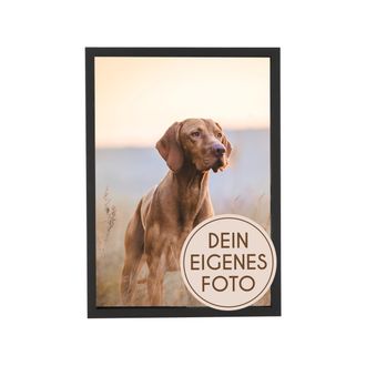 Wackadoo Bilderrahmen mit eigenem Foto - Poster mit Wunschmotiv - Personalisierte Geschenke - Wunschmotiv - eigenes Bild mit Rahmen - eigenes Foto (Schwarz, 30
