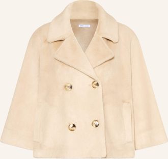 Mrs & Hugs Mrs & Hugs Kunstpelz-Jacke Mit 3/4-Arm weiss