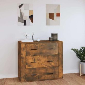 vidaXL Sideboard Räuchereiche 80x33x70 cm Holzwerkstoff - Vidaxl