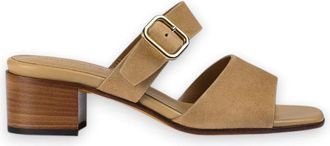 Doucal's Femme, Chaussures, Beige, Taille: 36 EU Double-strap Suede Sandal