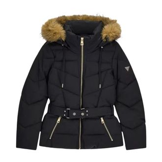 Guess Neue Fatema Kurzg&uuml;rtel-Pufferjacke - - Jackets - Damen - Schwarzk - XS