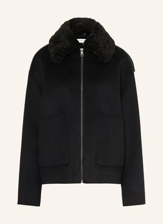 Tommy Hilfiger Kastenjacke Mit Abnehmbarem Kunstfell-Kragen schwarz