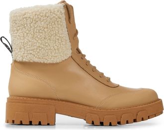 HUGO BOSS Damen Axel LaceFur B-N Stiefeletten Light/Pastel Brown237 41