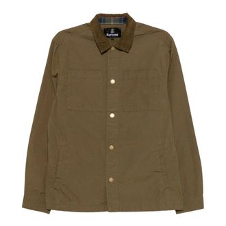 Barbour Surchemise en serg&eacute; &agrave; col en velours c&ocirc;tel&eacute; - Homme - Vestes - Vert - Taille: M
