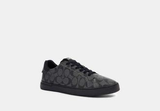 Coach Clip Low-Top Sneaker f&uuml;r M&auml;nner in Grau, Gr&ouml;&szlig;e 10 | PVC