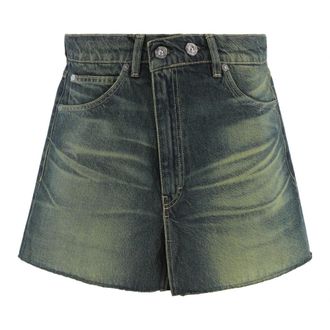 Our Legacy Denim Minirock mit Vintage-Effekt - - Skirts - Damen - Blau - XS