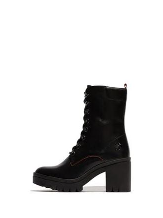FLY London Femme TIEL642FLY Fashion Boot, Noir/Rouge, 37 EU