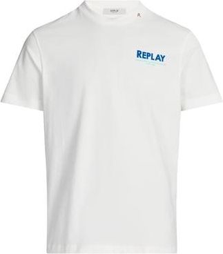 Replay T-shirt imprim&eacute; &agrave; col rond en coton