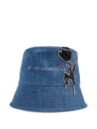 Marni bob &agrave; appliqu&eacute; - Bleu