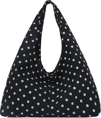 Generic Sacs fourre-tout en toile &agrave; pois de grande capacit&eacute; pour femmes et filles pour le travail, le shopping, les vacances, les f&ecirc;tes, les voyages au quotid