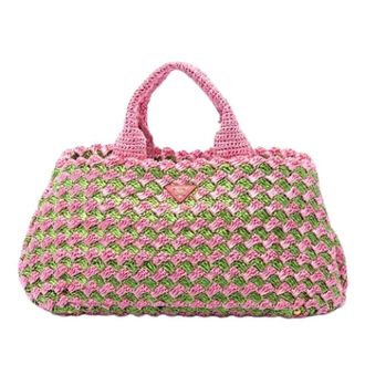 Prada Cabas en raphia Pre-owned - Femme - Pre-owned - Multicolore - Taille: ONE Size