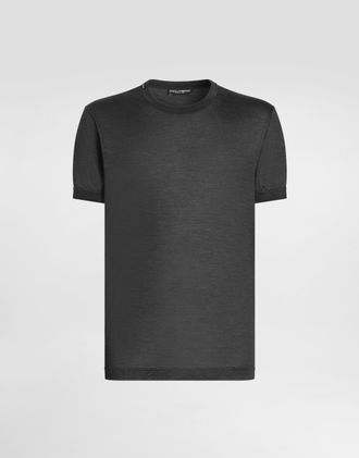 Dolce & Gabbana T-shirt Aus Seide - Mann T-shirts Und Polos Grey 46
