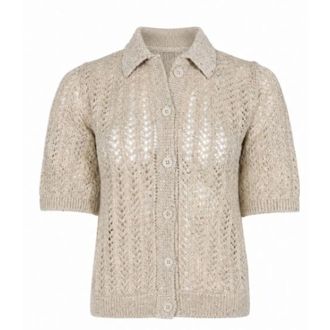 Eleventy Femme, Pulls, Beige, Taille: 42 FR Cardigan
