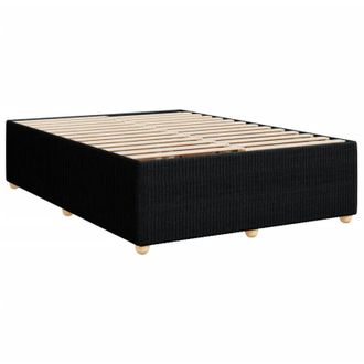 vidaXL Bettgestell ohne Matratze Schwarz 140x200 cm Stoff Vidaxl