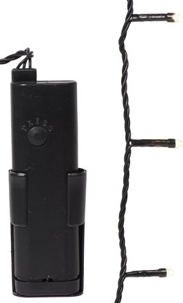 Lumineo Kaemingk Durawise Batt.LED Riceliight aussen / 3.5m / 48 Lichter / schwarzes Kabel /warm weiße Dioden / mit Zeitschaltuhr