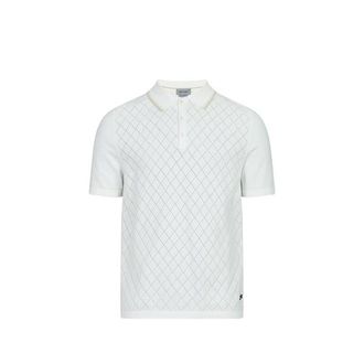 Pierre Cardin Polo manches courtes &agrave; carreaux en coton m&eacute;lang&eacute;