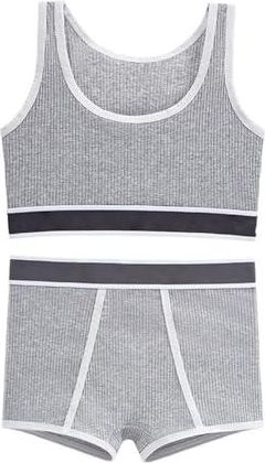 Generic Ensemble sous Vetement Femme Ensemble Lingerie Confortable Classique Soutien-Gorge Brod&eacute; + Culotte - Ensemble Creux avec Jarretelles Grande Taille