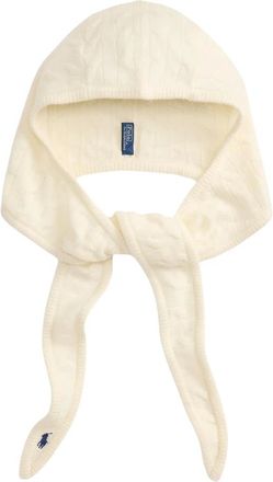 Ralph Lauren Snood &agrave; capuche en laine et cachemire torsad&eacute; - Femme - Accessoires - Blanc - Taille: ONE Size