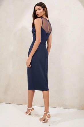 Lipsy Midikleid Lipsy Bodycon-Midikleid mit 3D-Print, Regular (1-tlg)