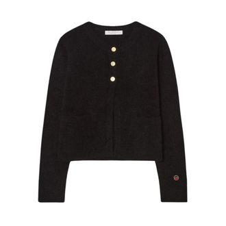 Busnel Leichter Mohair-Mischungs-Cardigan - - Knitwear - Damen - Schwarzk - XS