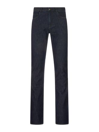 Canali Straight Leg Jeans - Blau