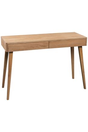 Linea Natura Konsolentisch Rumba, Wildeiche, Holz, Wildeiche, massiv, 2 Schubladen, rechteckig, eckig, 40x75x110 cm, einfacher Aufbau, Holzm&ouml;bel, Holztische, Konso