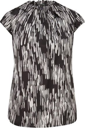 Comma Blusentop Bluse Geraffte Bluse mit All-over-Print