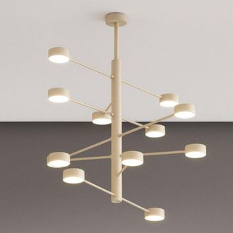 Top-Light Lustre moderne &agrave; &eacute;clairage z&eacute;nithal octopus 1227 12 gx53 led, structure m&eacute;tallique r&eacute;glable, finition m&eacute;tal le sable