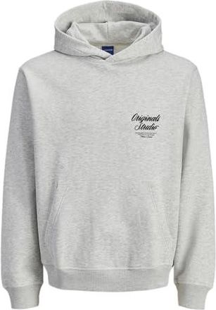 Jack & Jones Jornorrebro Typo Back Sweat &agrave; Capuche Sn pour Homme, Blanc-Gris, XL