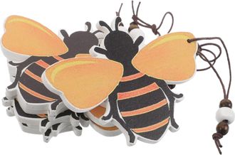 Cabilock 6 Stück Holz Bienenornamente Vintage Holz Bienen Ausschnitte für Rustikale Deko für Weihnachten Hochzeiten Geburtstagsfeiern und Erntedankfest