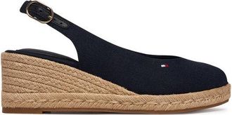 Tommy Hilfiger Espadrilles Mid Wedge Espad Slingback FW0FW09228 Dunkelblau