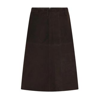 Bruuns Bazaar Leather Skirts - - Skirts - Damen - Braun - M