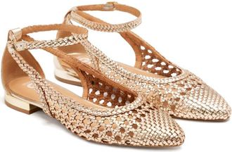 Gioseppo Dell Damen Ballerinas mit feiner Spitze, Blau, Gold, 39 EU