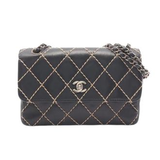 Chanel Pre-owned Wild Stitch Lambskin Schultertasche - - Pre-owned - Damen - Schwarzk - ONE SIZE