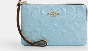 Coach Tasche Aus Signature-Leder Mit Handgelenkschlaufe, Rundumrei&szlig;verschluss Und Anh&auml;nger