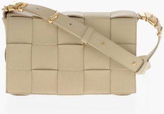Bottega Veneta Braided Leather Shoulder Bag with Golden Effect Details Gr&ouml;&szlig;e Unica
