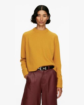 Arket Wollpullover Mit Umgeschlagenen &Auml;rmeln -Gelb
